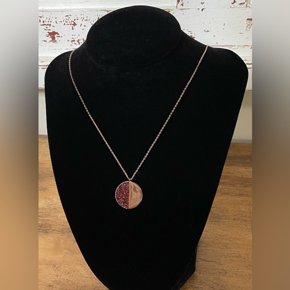 kate spade | Jewelry | Nwt Kate Spade Rose Gold Mod Scallop Burgundy ...